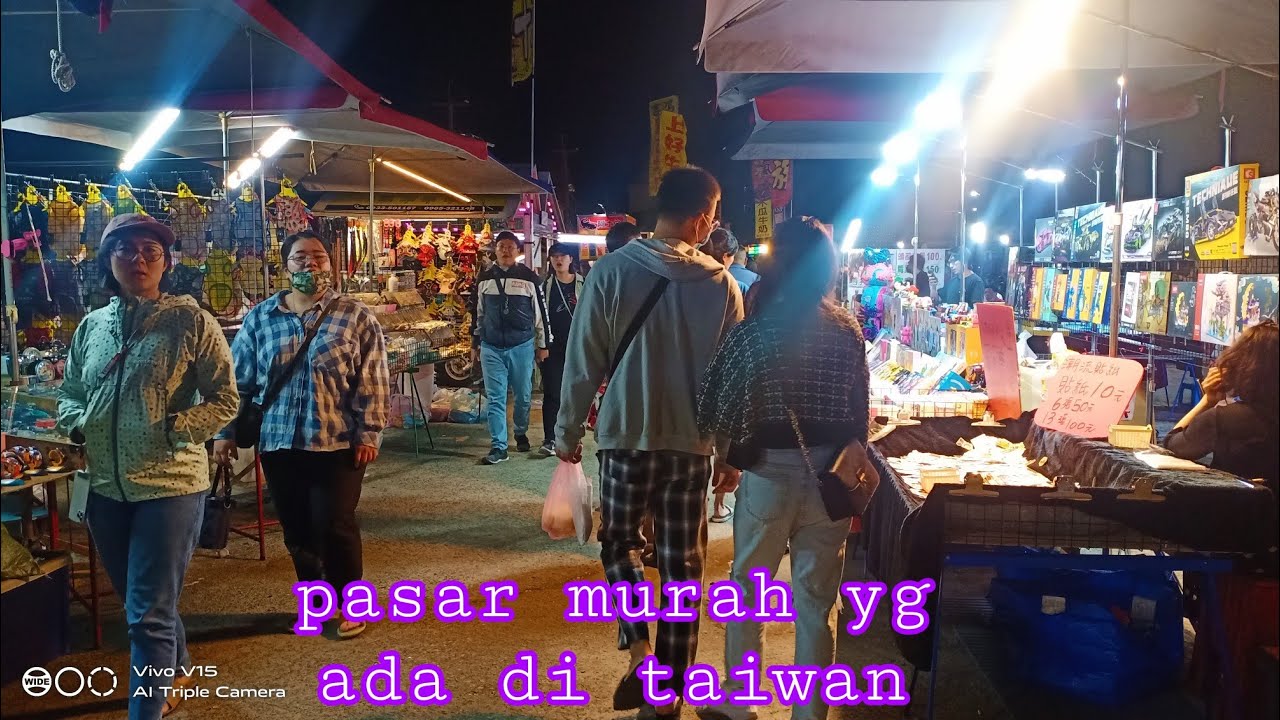 PASAR MALAM SABTU DI TAIWAN // TENAGA KERJA INDONESIA - YouTube