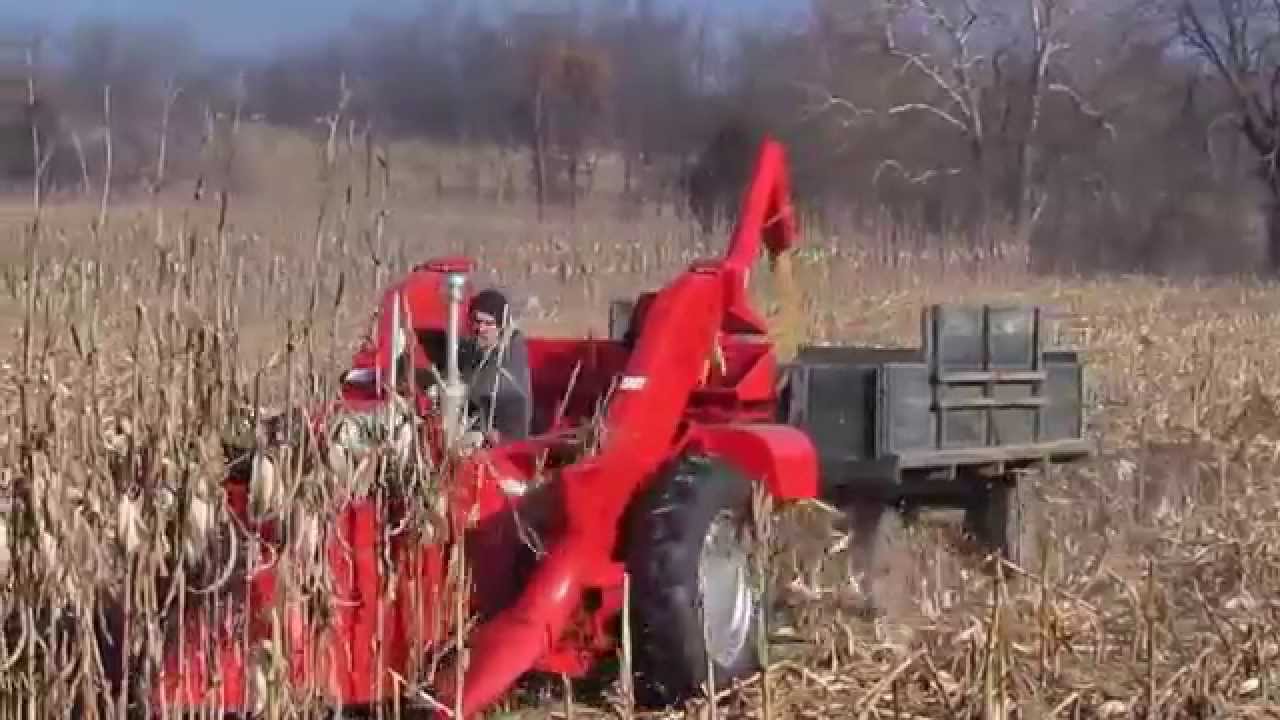 Ford 2 Row Corn Picker Sheller - YouTube