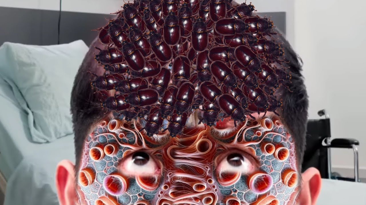 ASMR infected insect bug on head | ASMR 2d animation treatment | ASMR ...