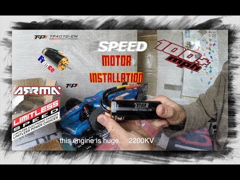 Super-Car Speed 100+ MPH, Motor Installation, TP POWER 40-70, Arrma ...