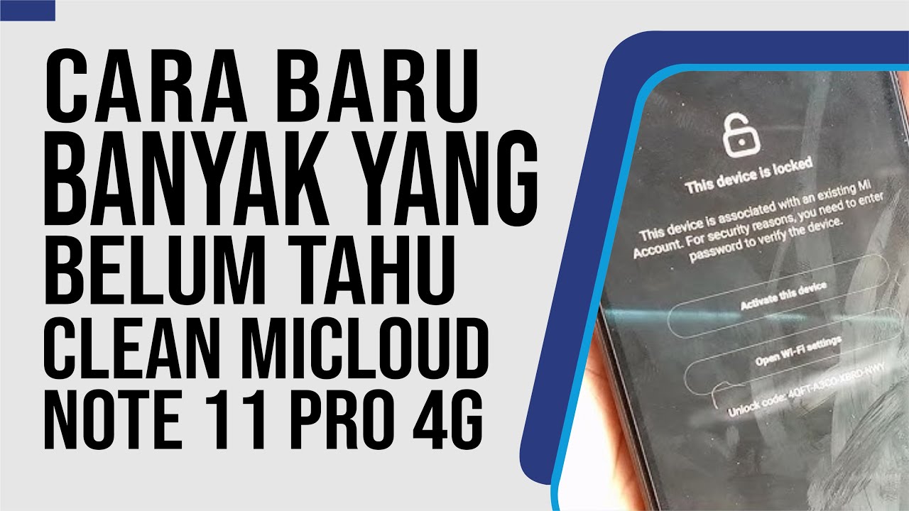 TANPA UBL Cara Bypass Micloud Mi Account Redmi Note 11 Pro 4G VIVA Xiaomi HyperOS - YouTube