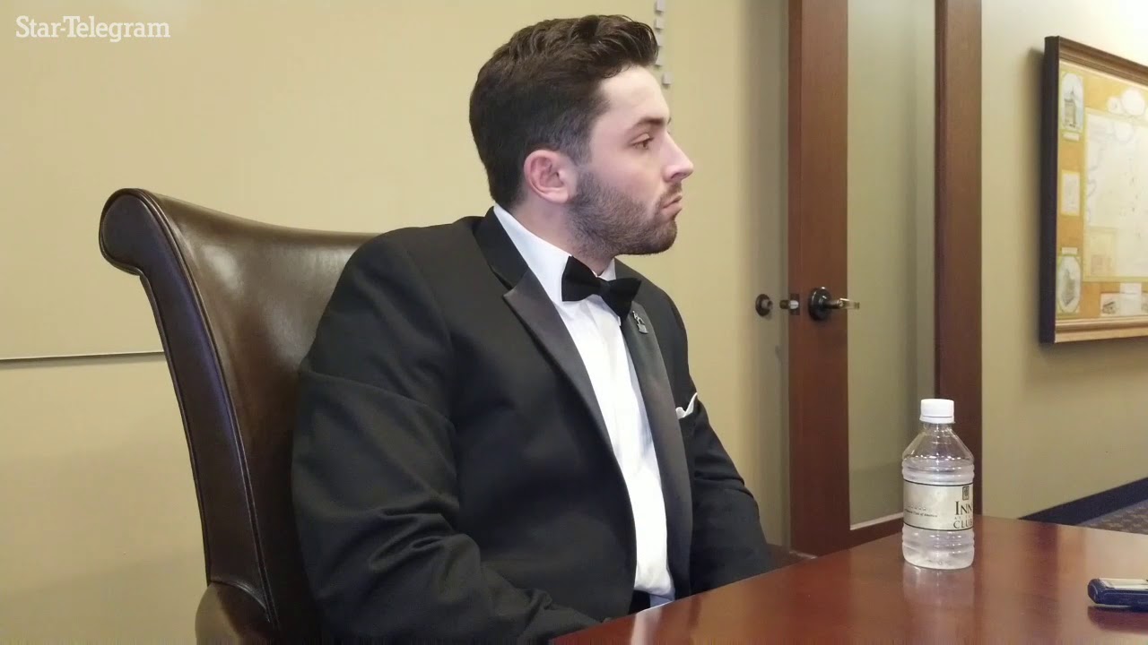 NFL prospect Baker Mayfield dismisses Johnny Manziel comparisons - YouTube