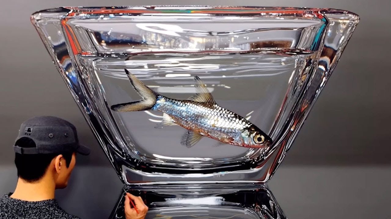 Artist's Realistic 3D Artwork Of Fish - YouTube