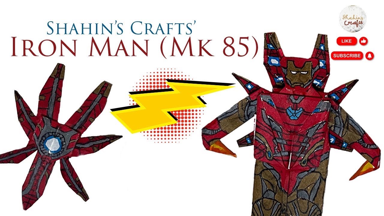 Iron Man Mark 85, but with paper | How to make an origami Iron Man ...