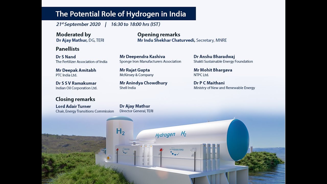 Webinar on The Potential Role of Hydrogen in India - YouTube