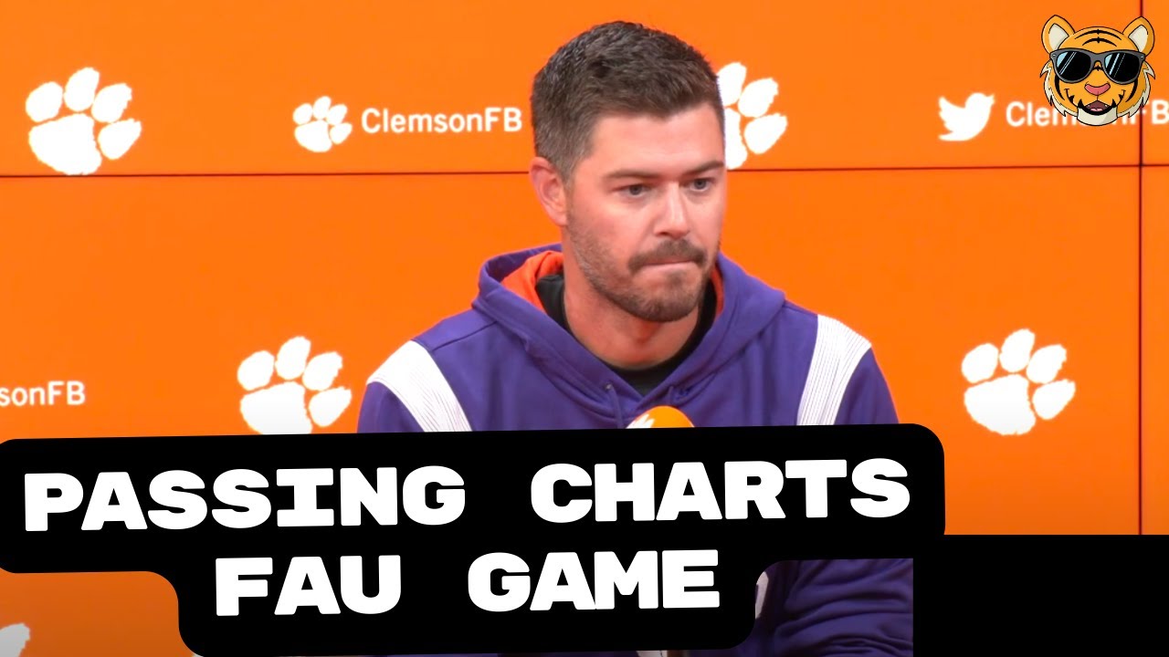 Clemson 2023 Passing Charts - FAU Game - YouTube