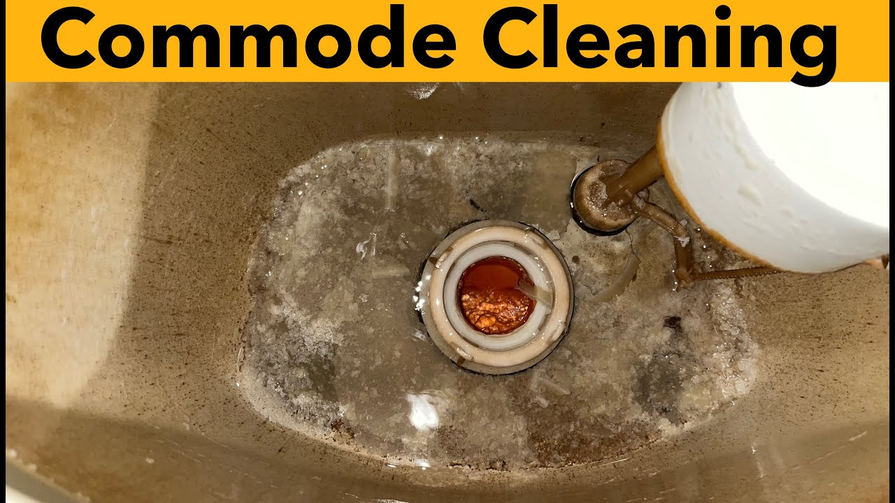 How to clean toilet commode | commode cleaning tips | hard stain ...