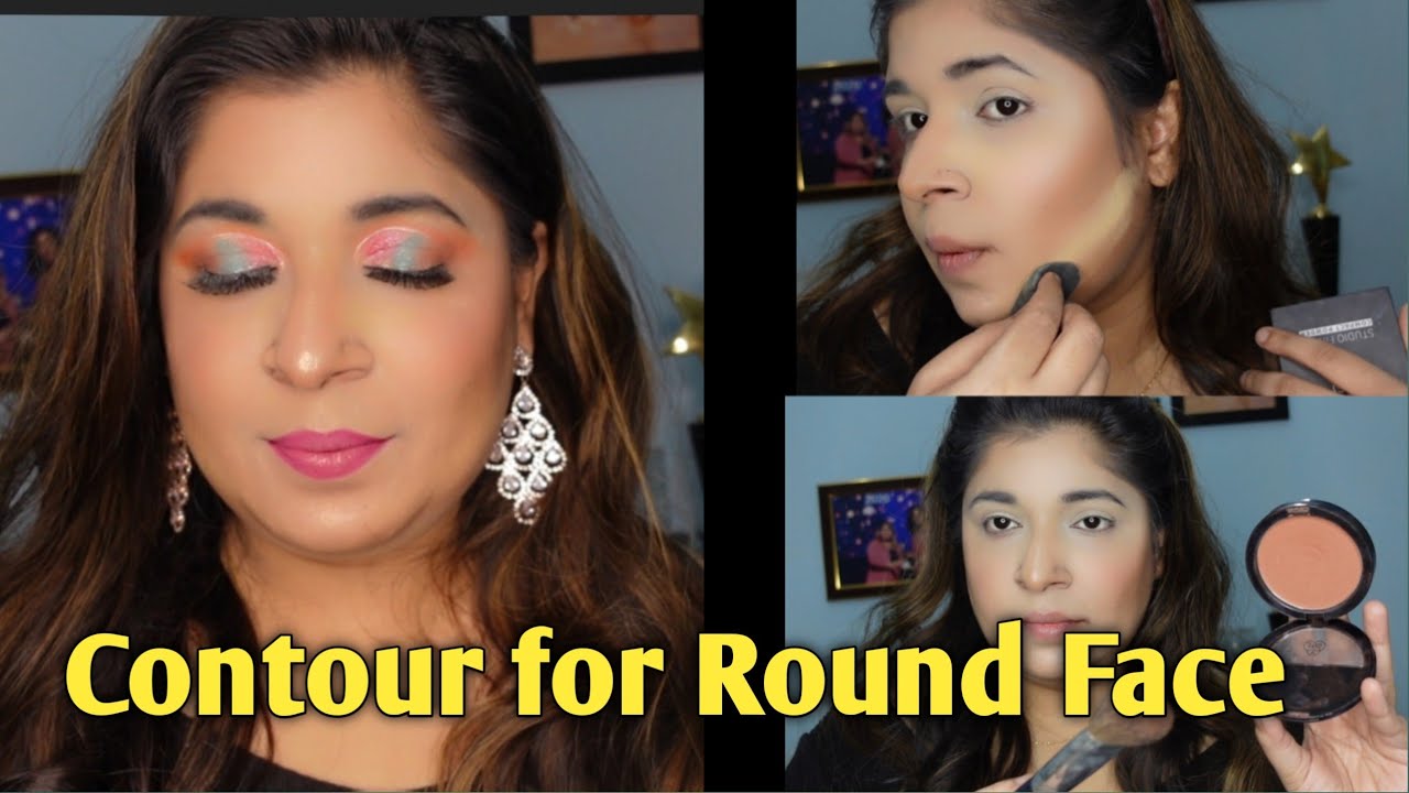 Contour Steps For Round Face | Easy Technique For Contouring | How to ...