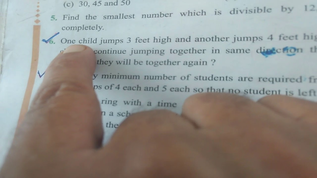 Class 5th math ch 3 - YouTube