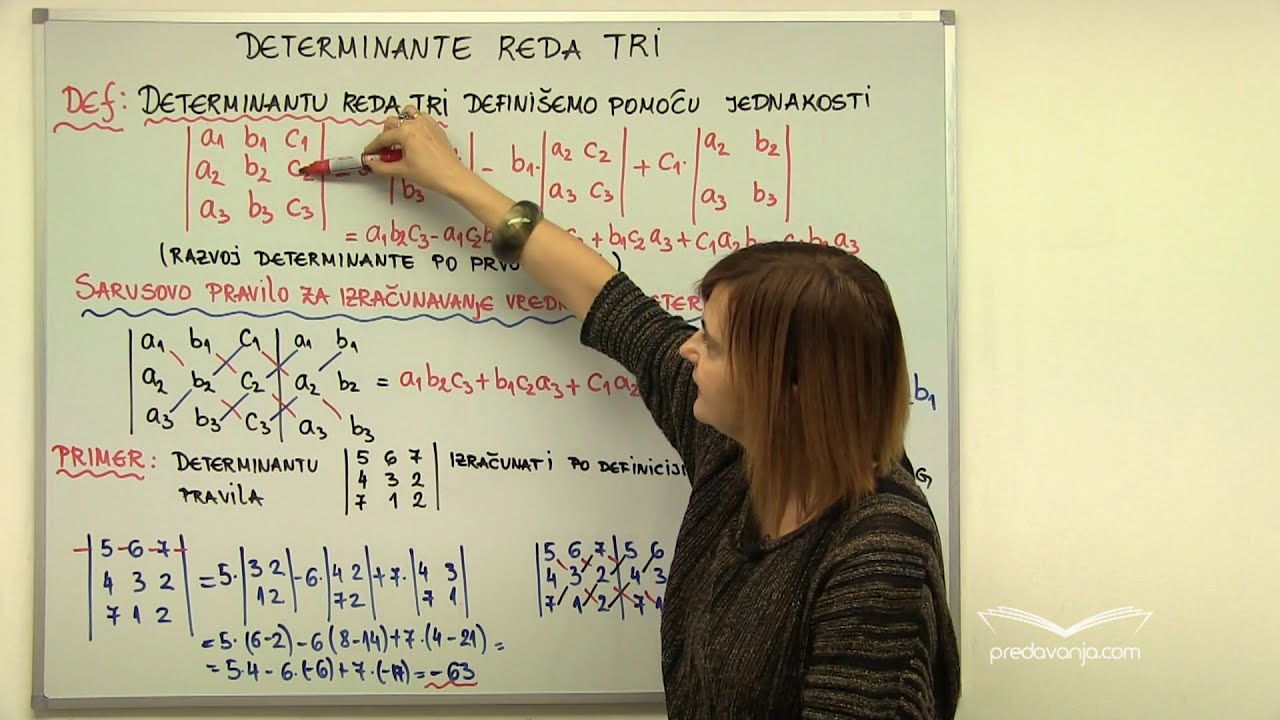 Determinante reda tri - Matematika III - YouTube