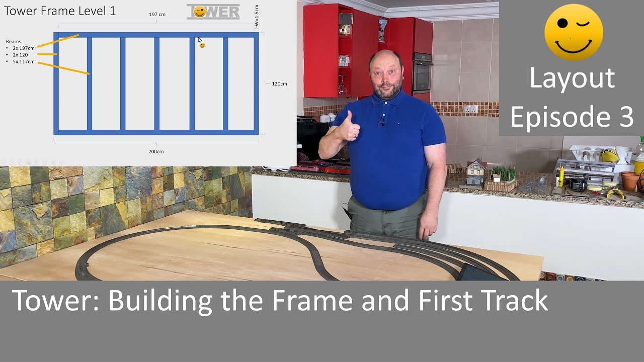 Tower: Building the Frame and First Track (Layout Episode 3) - YouTube
