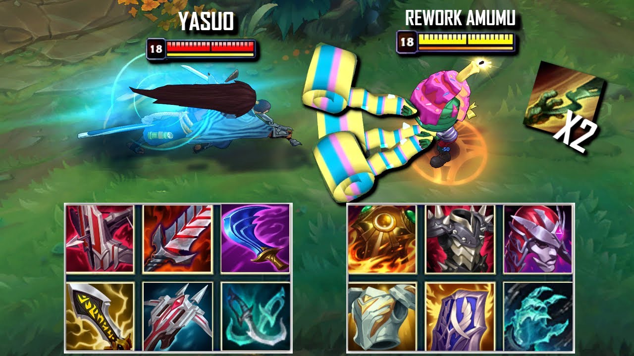 Rework Amumu Vs Yasuo Full Build Fights And Best Moments Youtube