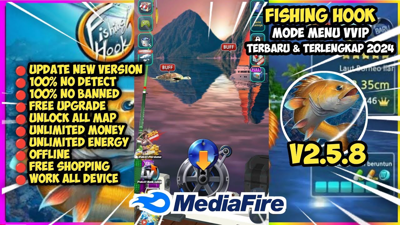 Fishing Hook Apk Mod V2.5.8 NEW 2024 | KAIL PANCING MOD UNLIMITED MONEY ...
