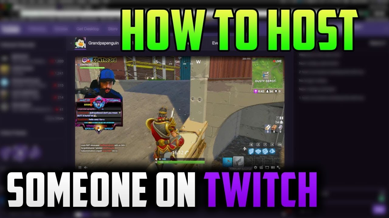 TWITCH GUIDE: HOW TO HOST SOMEONE ON TWITCH (TWITCH TIPS) - YouTube