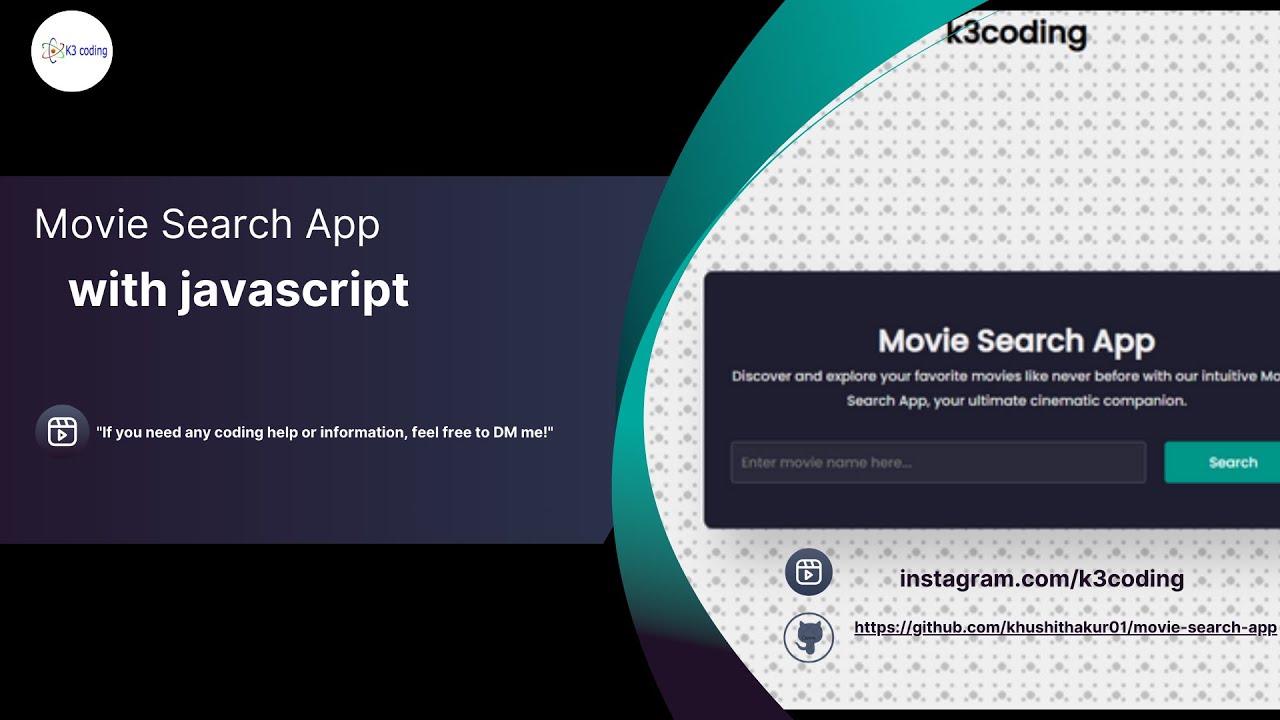 🎬 Movie Search App Using Html Css And Javascript Fetch Api And Omdb Api 5540