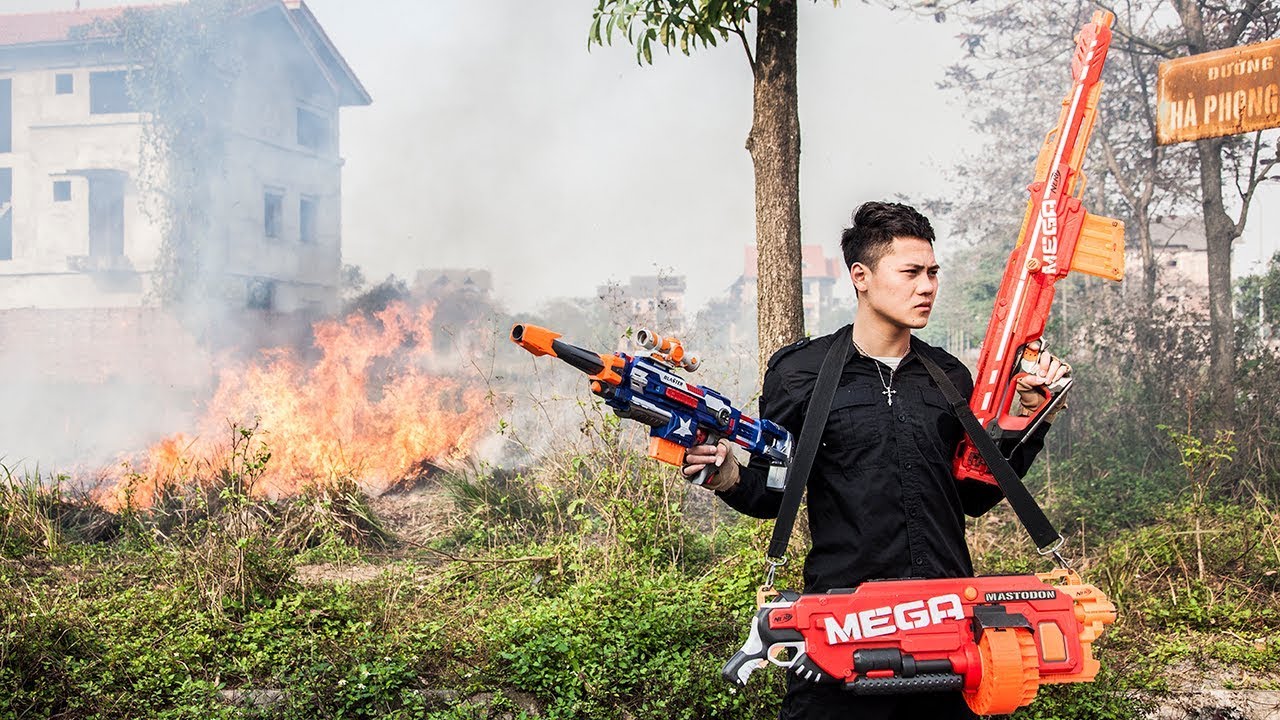 TTNerf Guns War : Squad swat with nerf guns battle crime group - YouTube