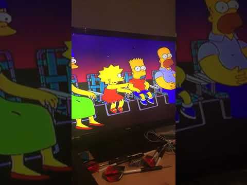 Simpsons - missile missed comet and blows up bridge - YouTube