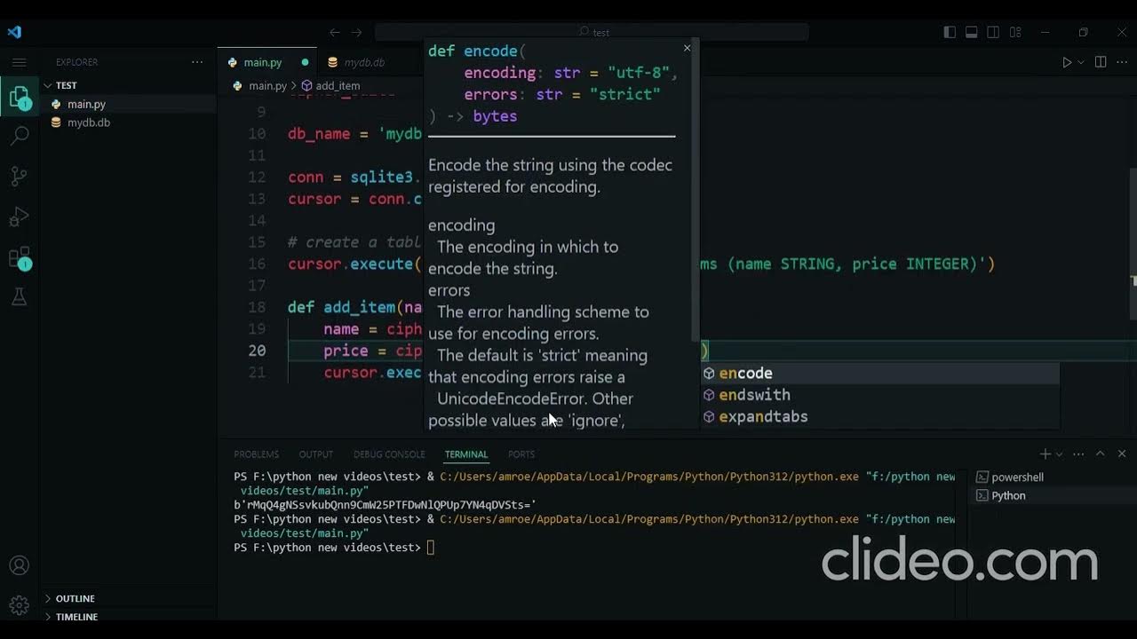 How to Encrypt and Decrypt Data in SQLite with Python's Fernet - YouTube