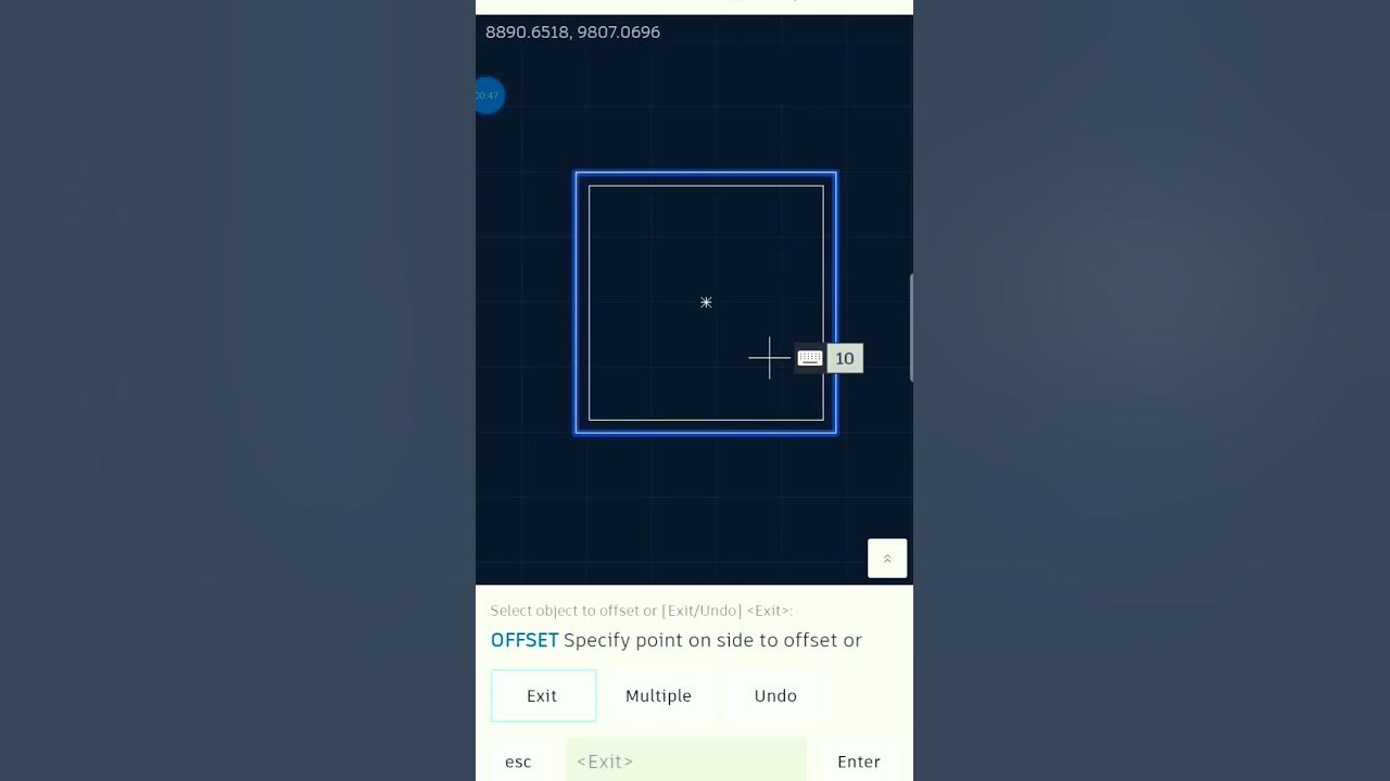 AUTOCAD MECHANICAL 2D Offset Command PRACTICE DRAWINGS 12 second - YouTube