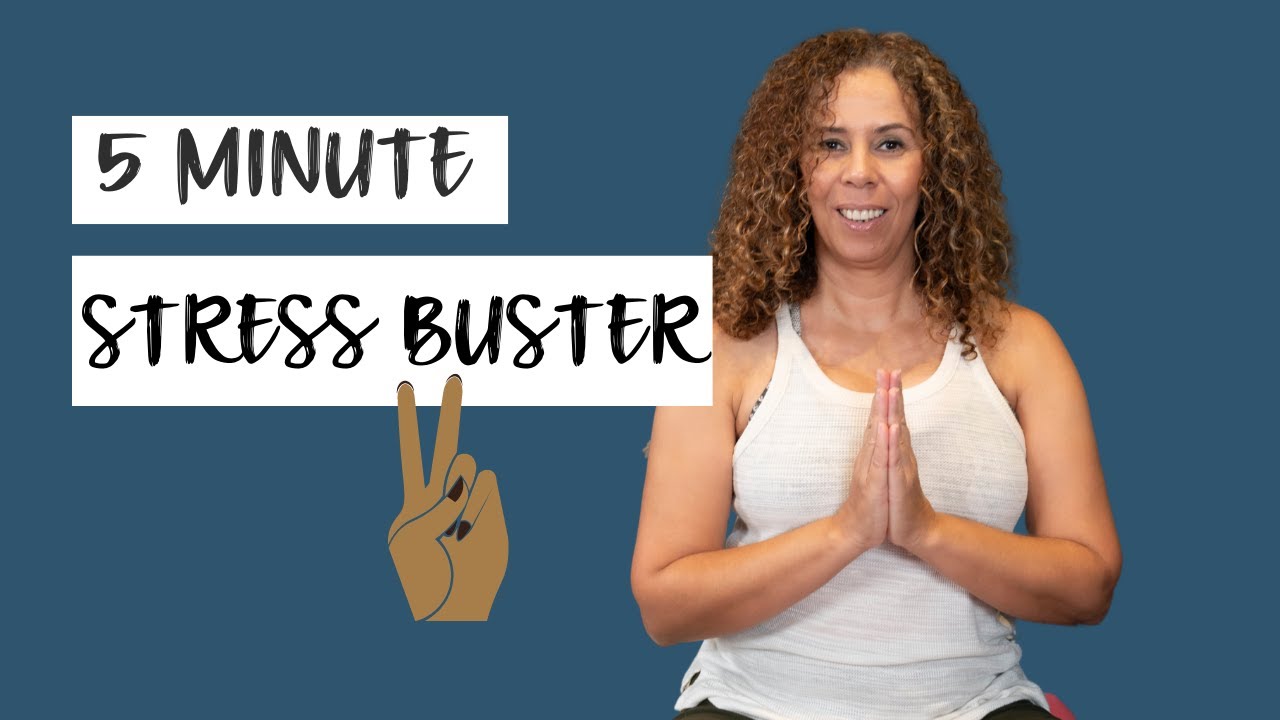 I'm so stressed out! Simple stress relief pose. - YouTube