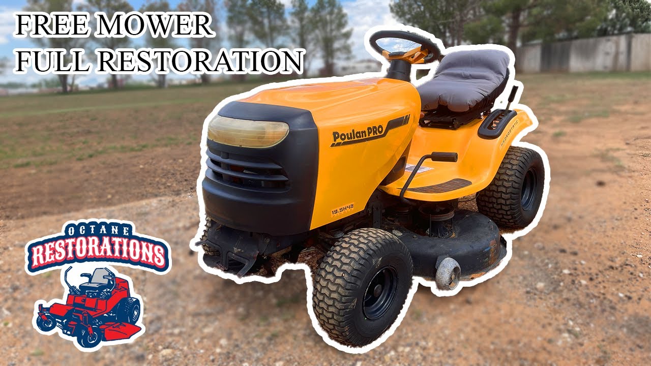 Free Riding Mower Full Restoration - YouTube