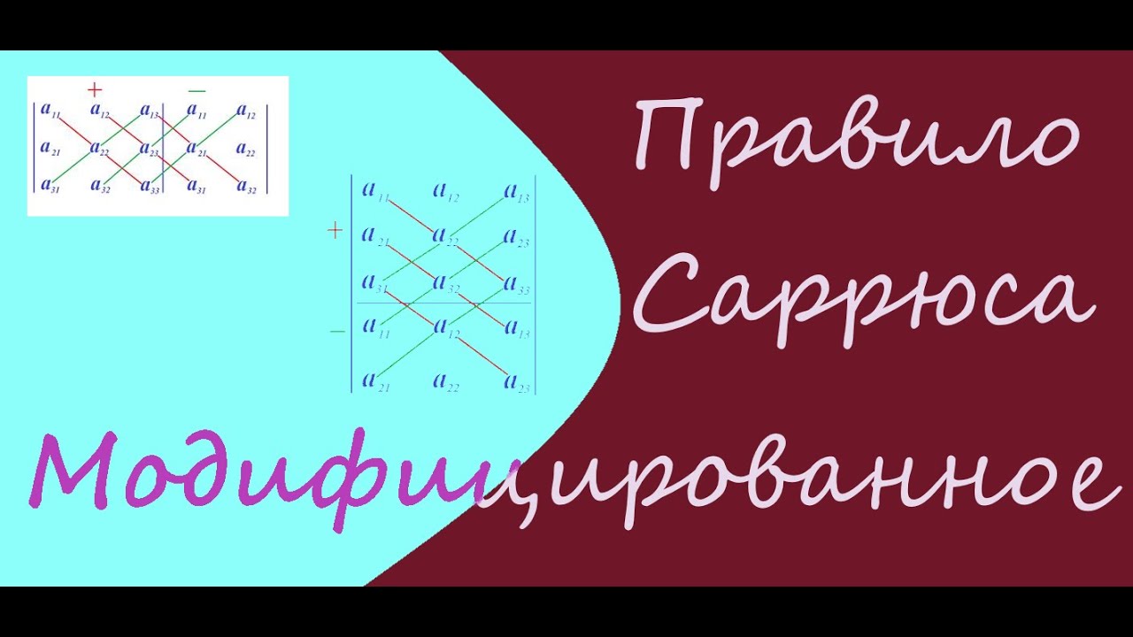 Вариации правила Саррюса. Variations of the Sarrus rule. Variations de ...