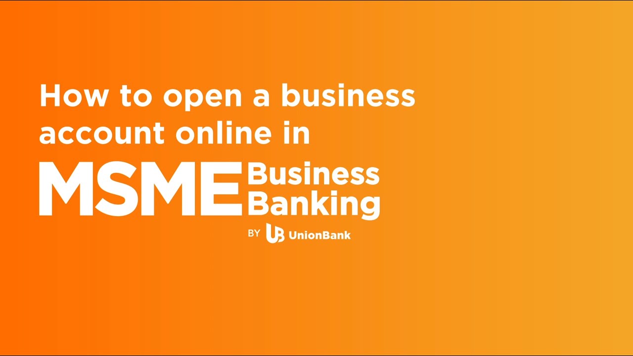 MSME Business Banking - How to open a business account online - YouTube