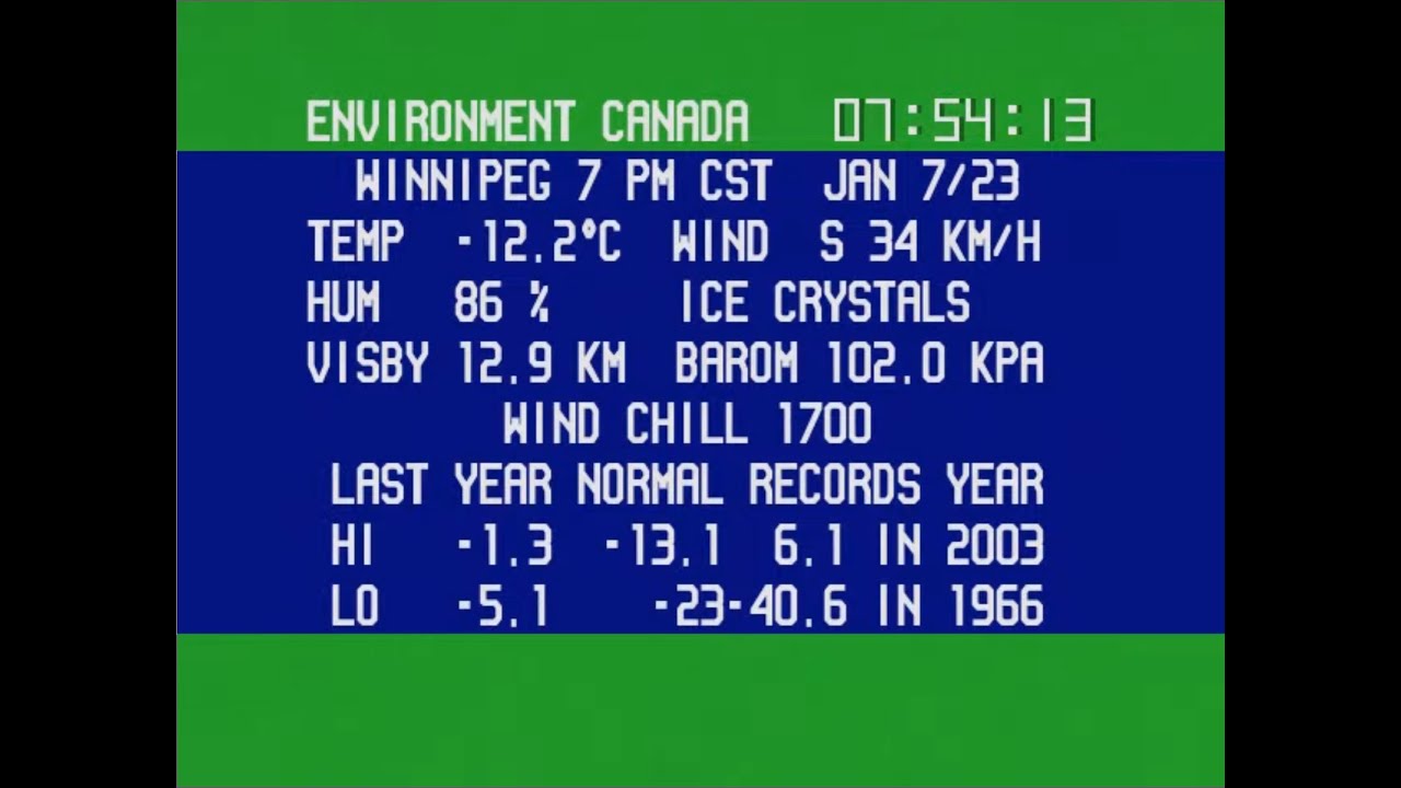 Winnipeg's Retro Weather Channel: 24/7 Live Stream - YouTube