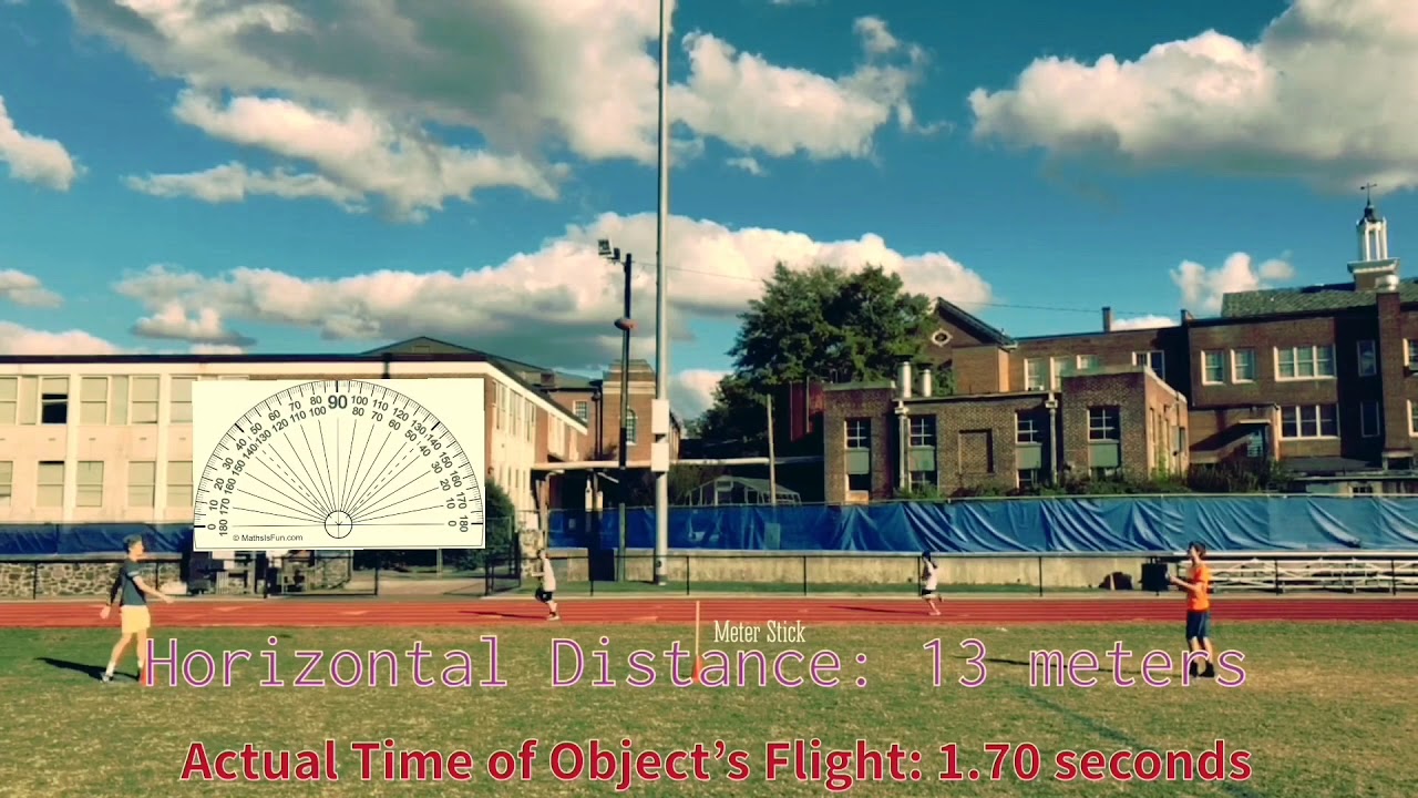 Projectile Motion of a Football - YouTube