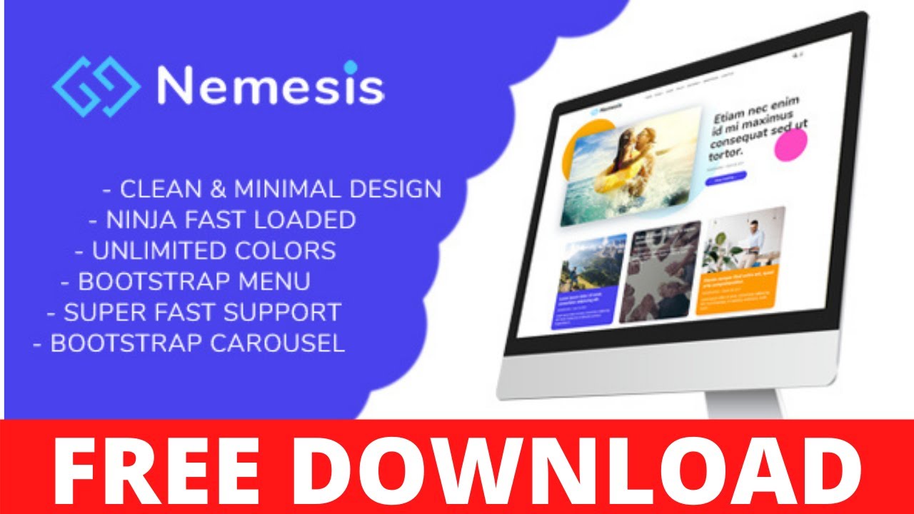 [Free Download] Nemesis Responsive Minimal Blogger Theme (Nulled) - YouTube