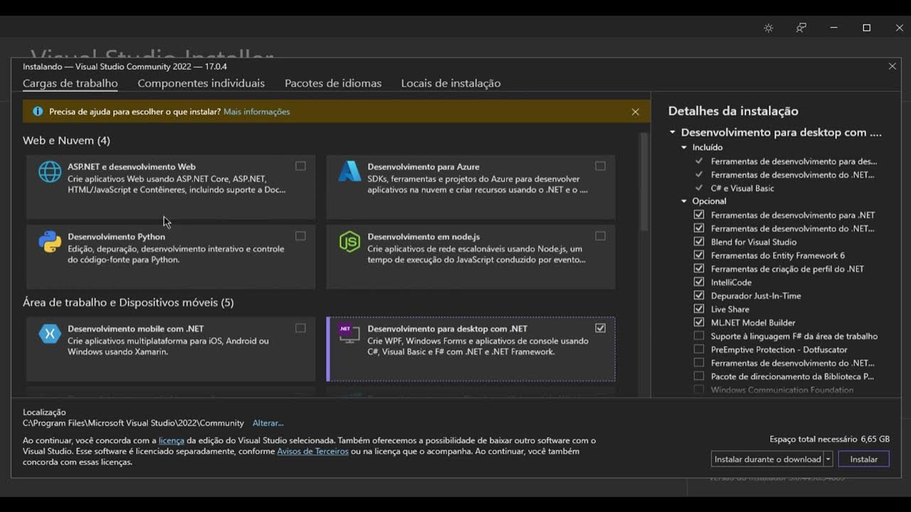 Microsoft Visual Studio C# - Curso - Aula 02 - Instalando Visual Studio ...