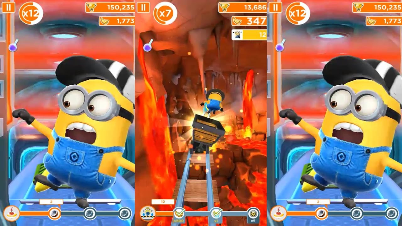 Despicable me 2: Minion rush Referee VS Hunter Minion run the anti ...