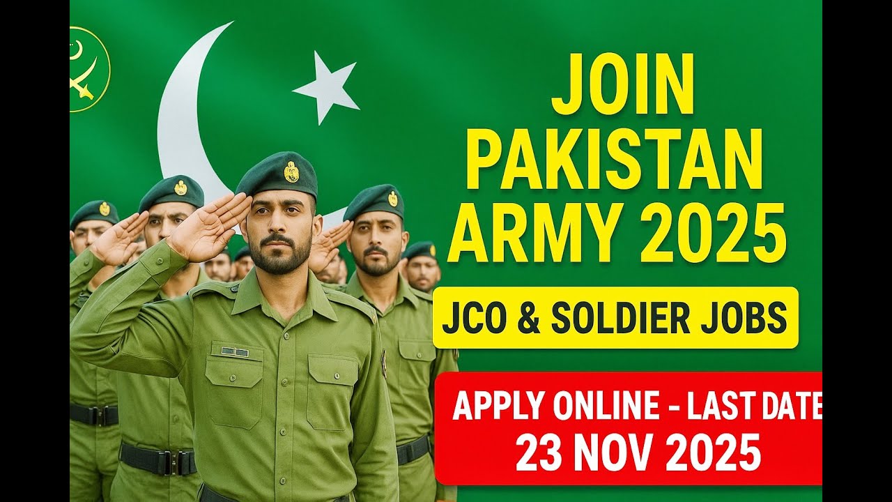 Join Pakistan Army Jobs 2025 | JCO & Soldier Recruitment | Apply Online ...