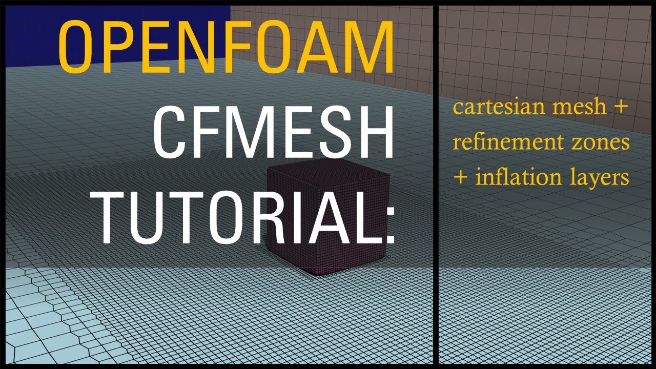 OpenFOAM cfMesh tutorial: cartesian mesh + refinement zones + inflation ...