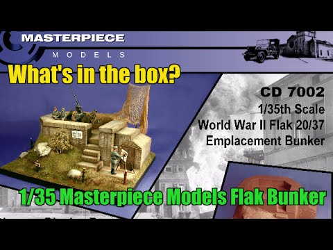 What's in the box? 1/35 Masterpiece Models WWII Flak emplacement bunker - YouTube