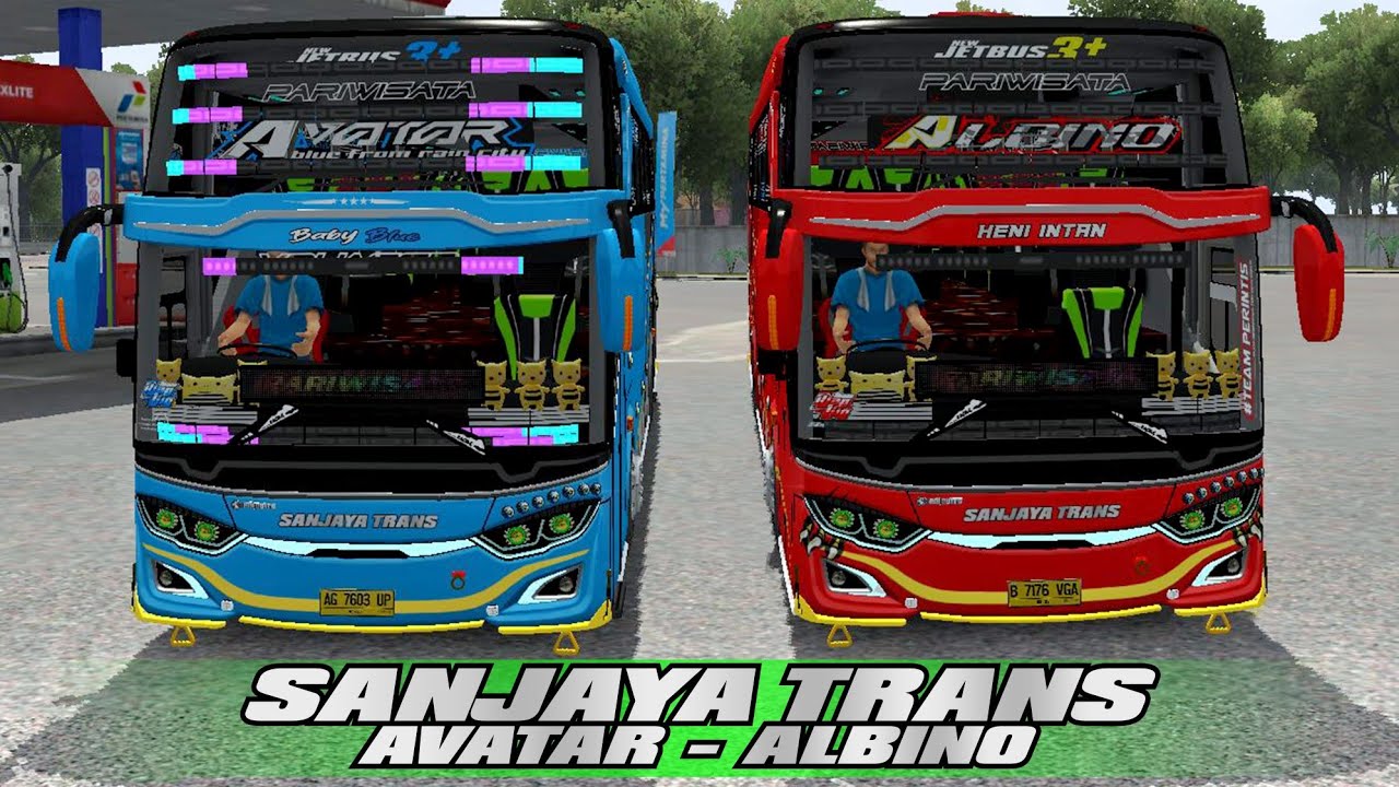 Sanjaya Trans Albino Avatar. Livery Kodename XHD JB3. Bussid - YouTube