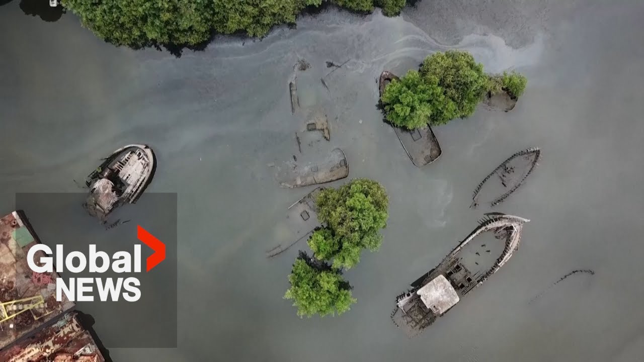 Brazil’s haunting “graveyard of ships” risks environmental disaster ...