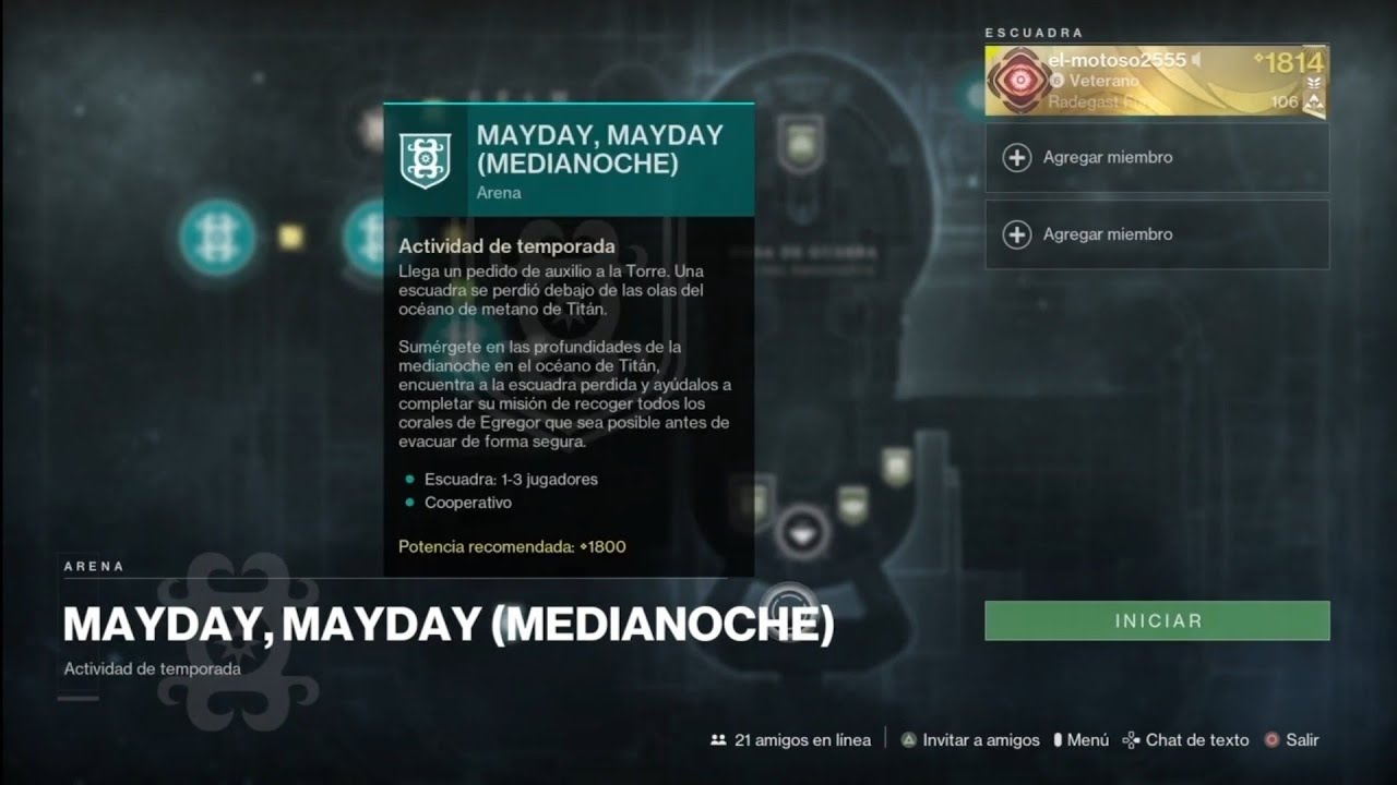 Misión Semanal "Mayday, Mayday (Medianoche)" - Temporada de las ...