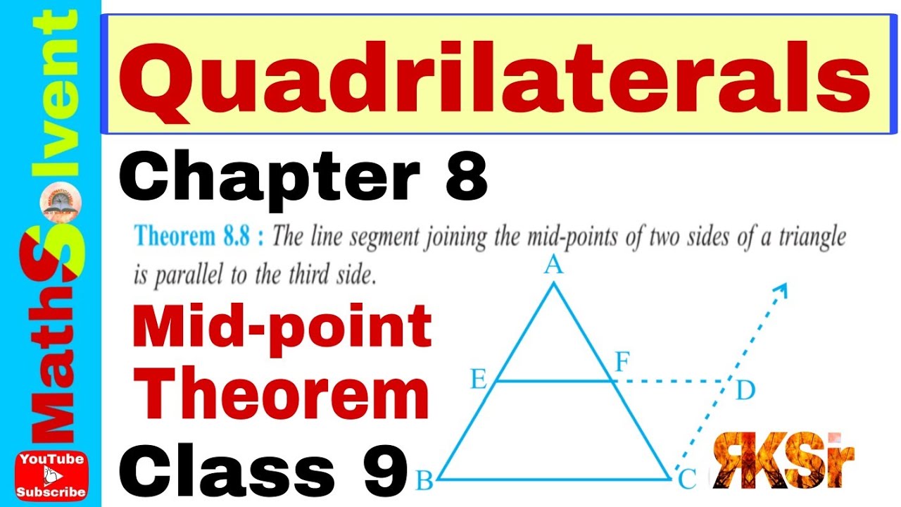Proof of Mid-Point Theorem | Quadrilateral class 9 chapter 8 | Theorem ...