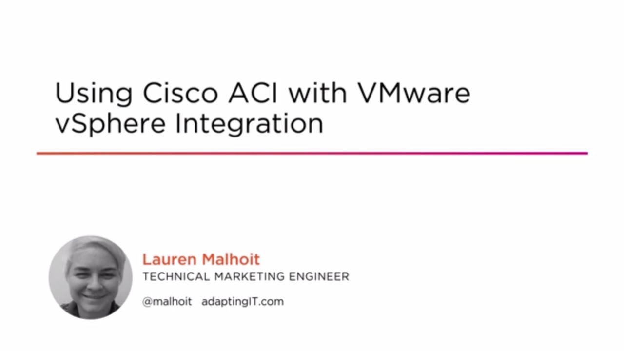 Using Cisco ACI with Vmware vSphere Integration: Course Preview - YouTube