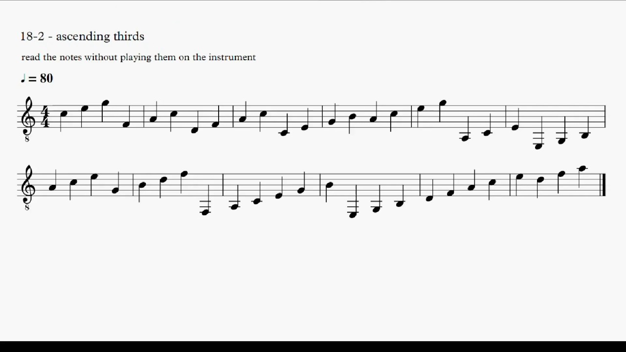 18-2 - recognizing notes ascending in thirds - YouTube