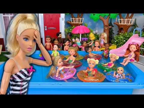 Barbie & Ken Doll Family Summer Pool Party Fail