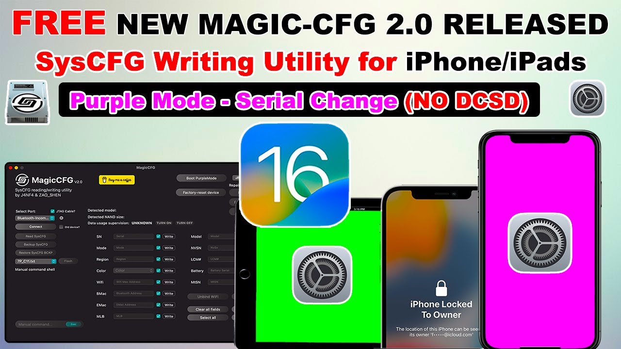 NEW FREE MagicCFG 2.0 iOS 16/15 🔥| Get Purple Mode in iPhone/iPad ...