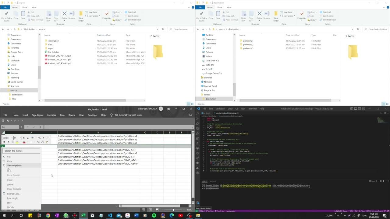 move Files to different directories(Great for AEC) #python - YouTube