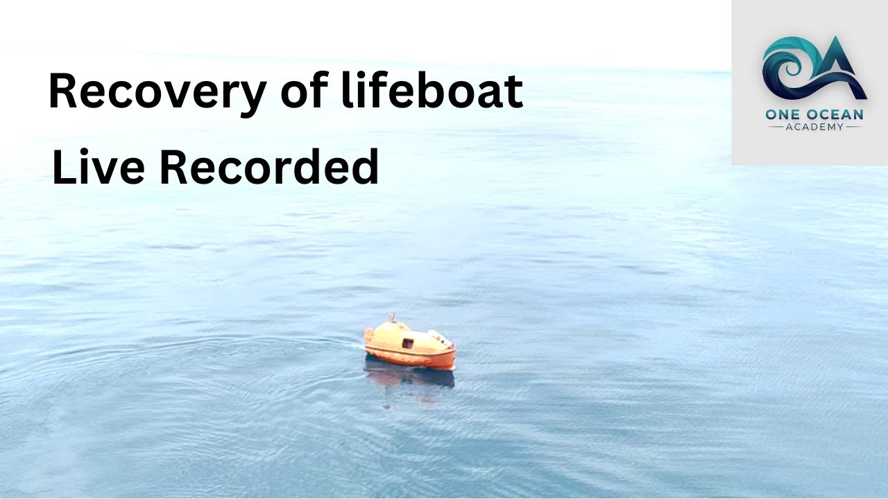 Recovery and securing of lifeboat after launching - YouTube