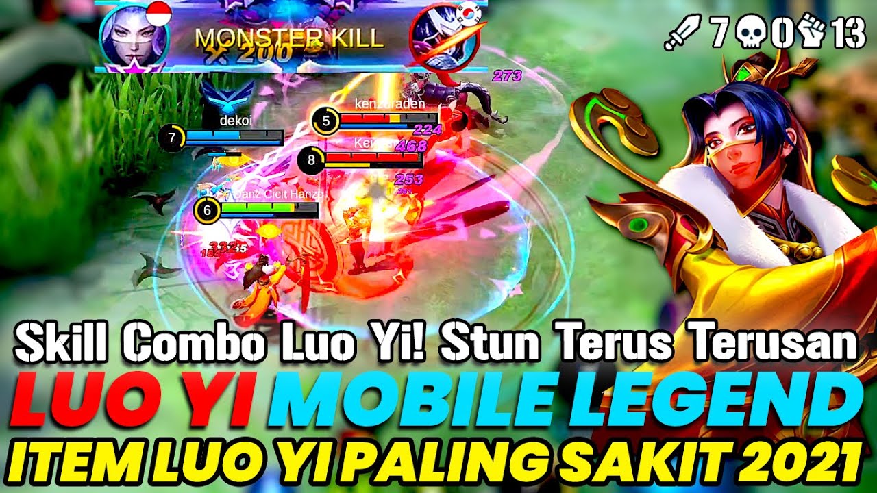 LUO YI TUTORIAL | SKILL COMBO LUO YI! ITEM LUO YI DAMAGE 2021! CARA LUO ...