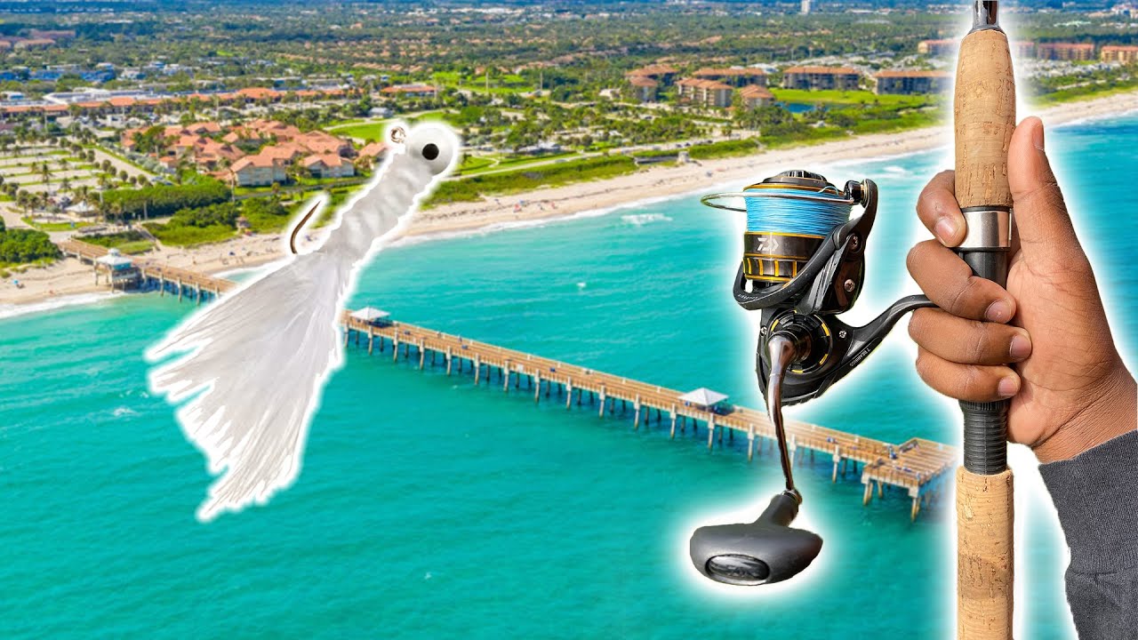 SPANISH MACKEREL LOVE THIS JIG ! CATCH, CLEAN, COOK (JUNO BEACH PIER ...