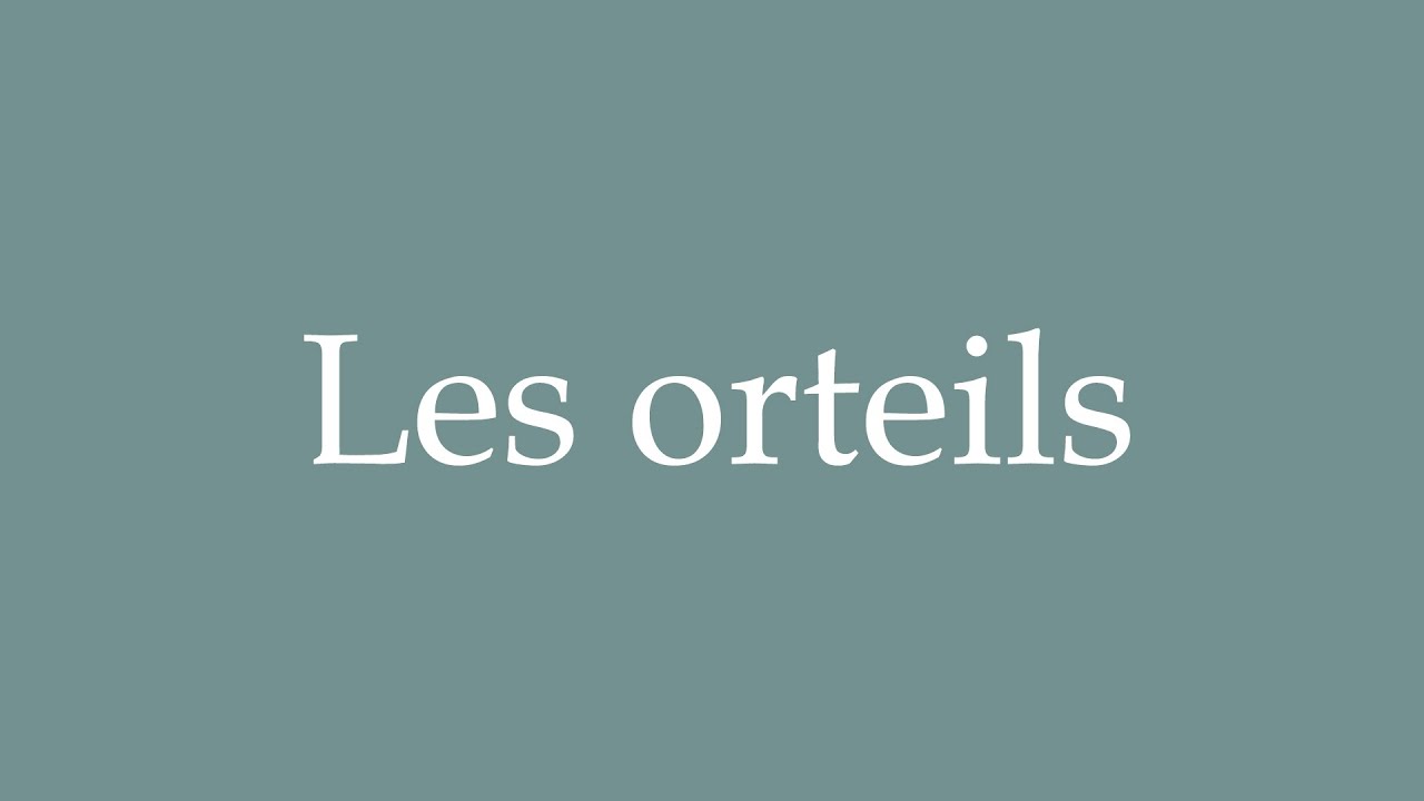 How to Pronounce ''Les orteils'' (Toes) Correctly in French - YouTube