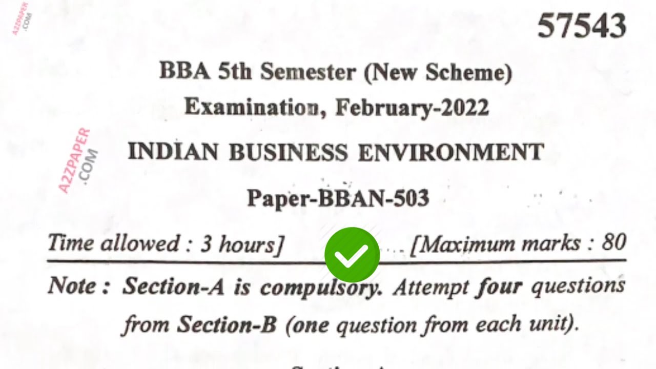 Mdu BBA 5th Sem IBE Question Paper 2022 - YouTube