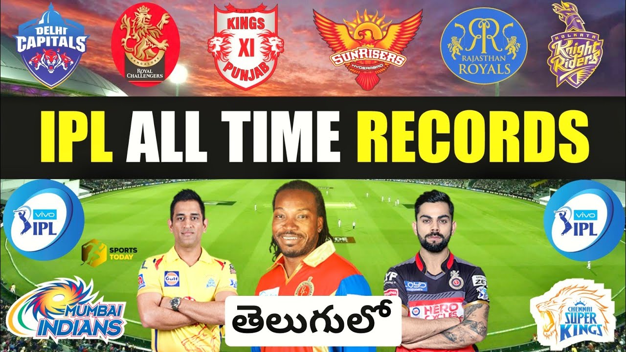 IPL Records in Telugu | IPL All Time Record | Indian Premier League ...